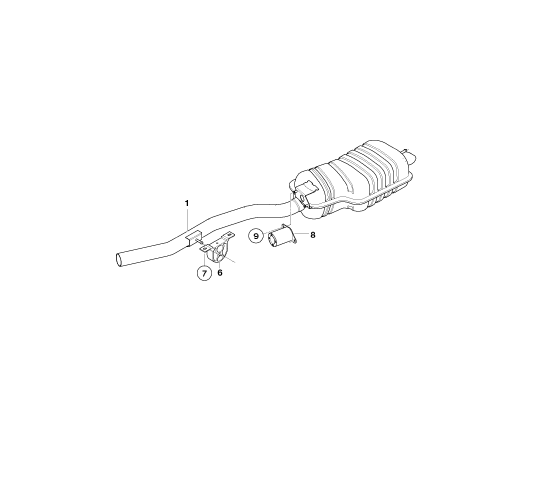 BMW Genuine Rear Silencer/Muffler Rub... | BMW Exhaust & Fuel | Park's ...