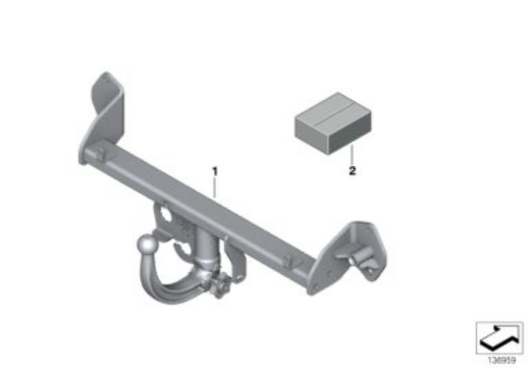BMW Genuine Trailer Tow Hitch Towbar ... | BMW Towing | Park's Store