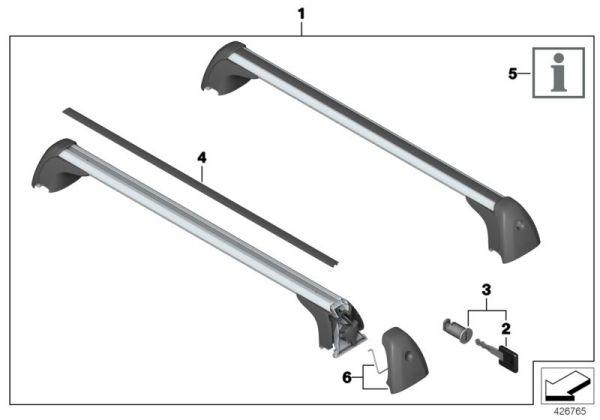 MINI Genuine Roof Bars Rails Rack Rai... | MINI Roof Accessories | Park ...