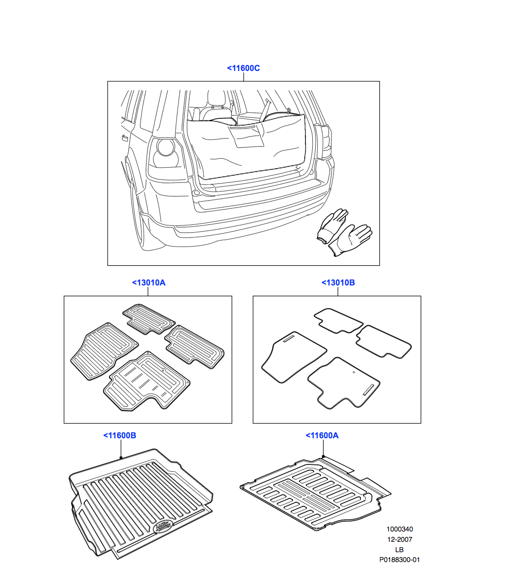 Land Rover Loadspace Liner Tray | Land Rover Boot Mats | Park's Store