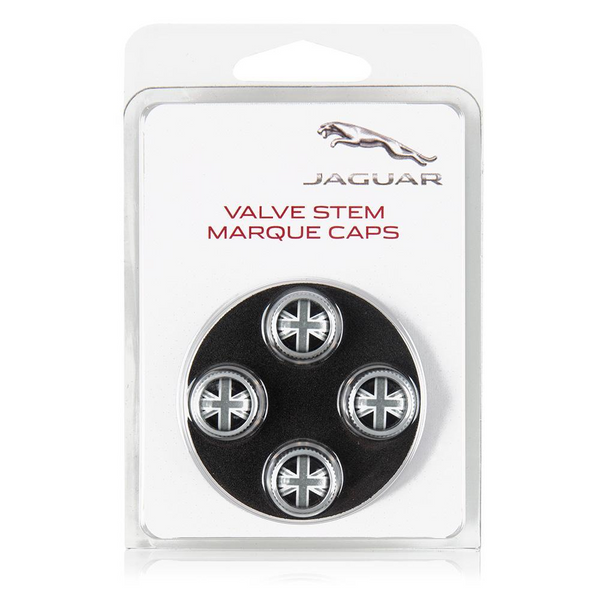 Jaguar Styled Valve Caps - Black Jack | Jaguar Exterior Styling | Park ...