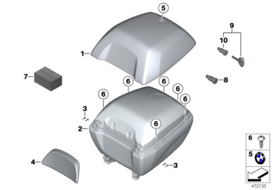 Genuine BMW Motorrad 30L Top Case Box... | BMW Motorrad Motorbike ...