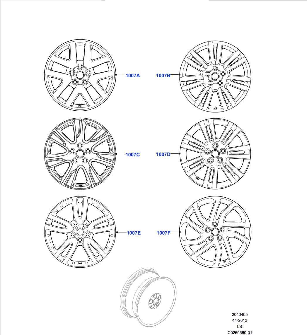 Land Rover Alloy Wheel - 19" 7 Spoke,... | Land Rover Wheels | Park's Store